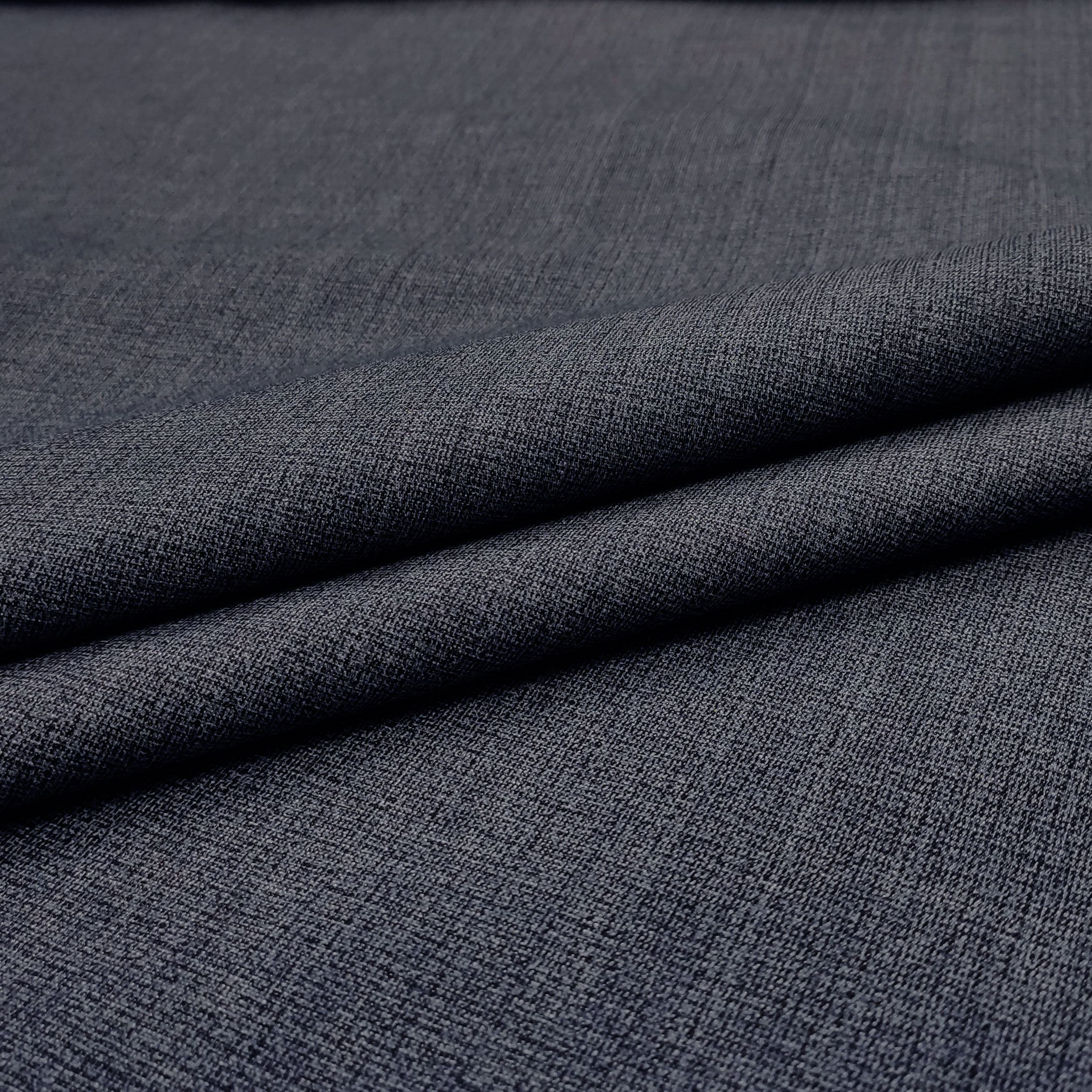 Tessuto Denim Tinta Blu in Cotone Elasticizzato