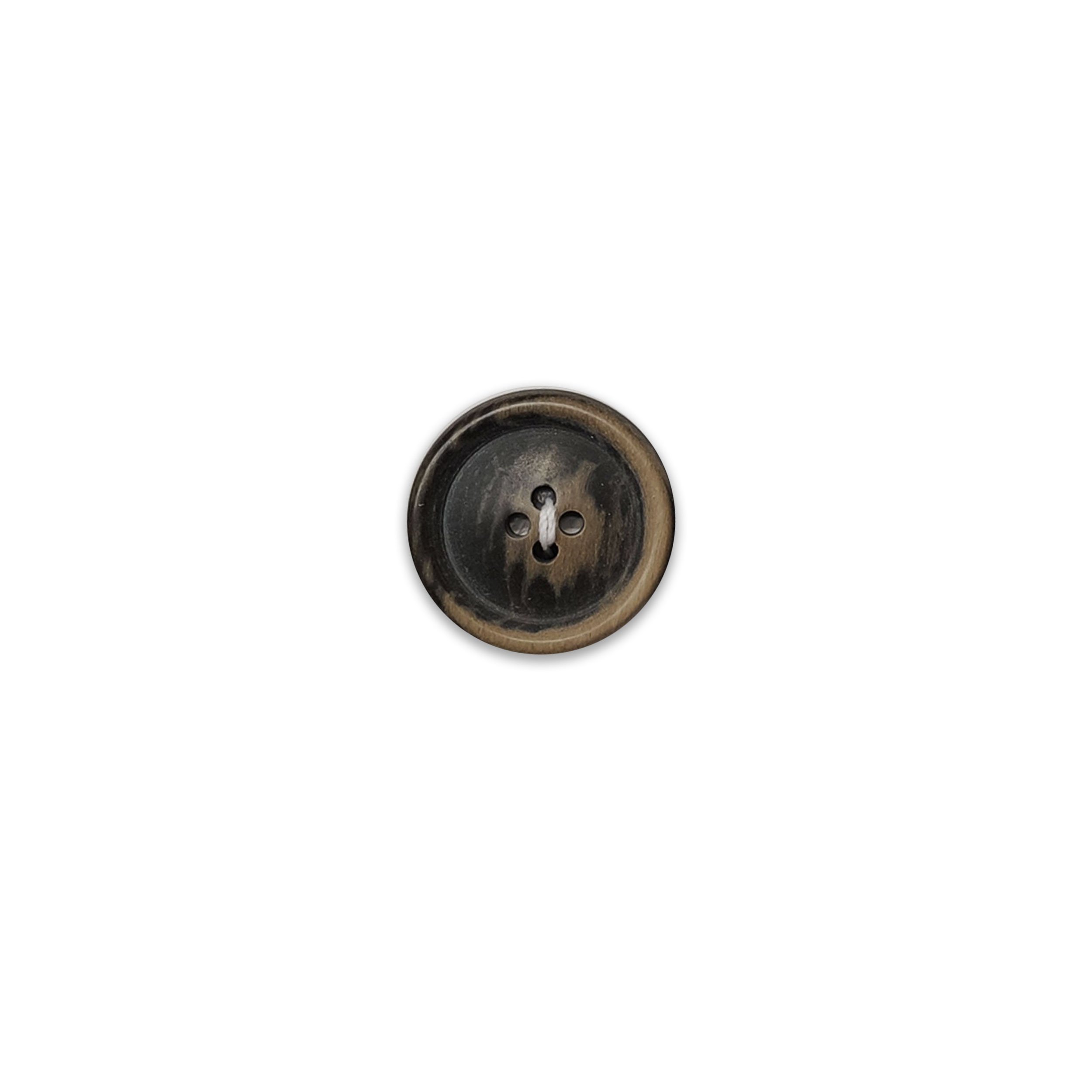 Bottone Opaco Marrone Melange Lineato 32