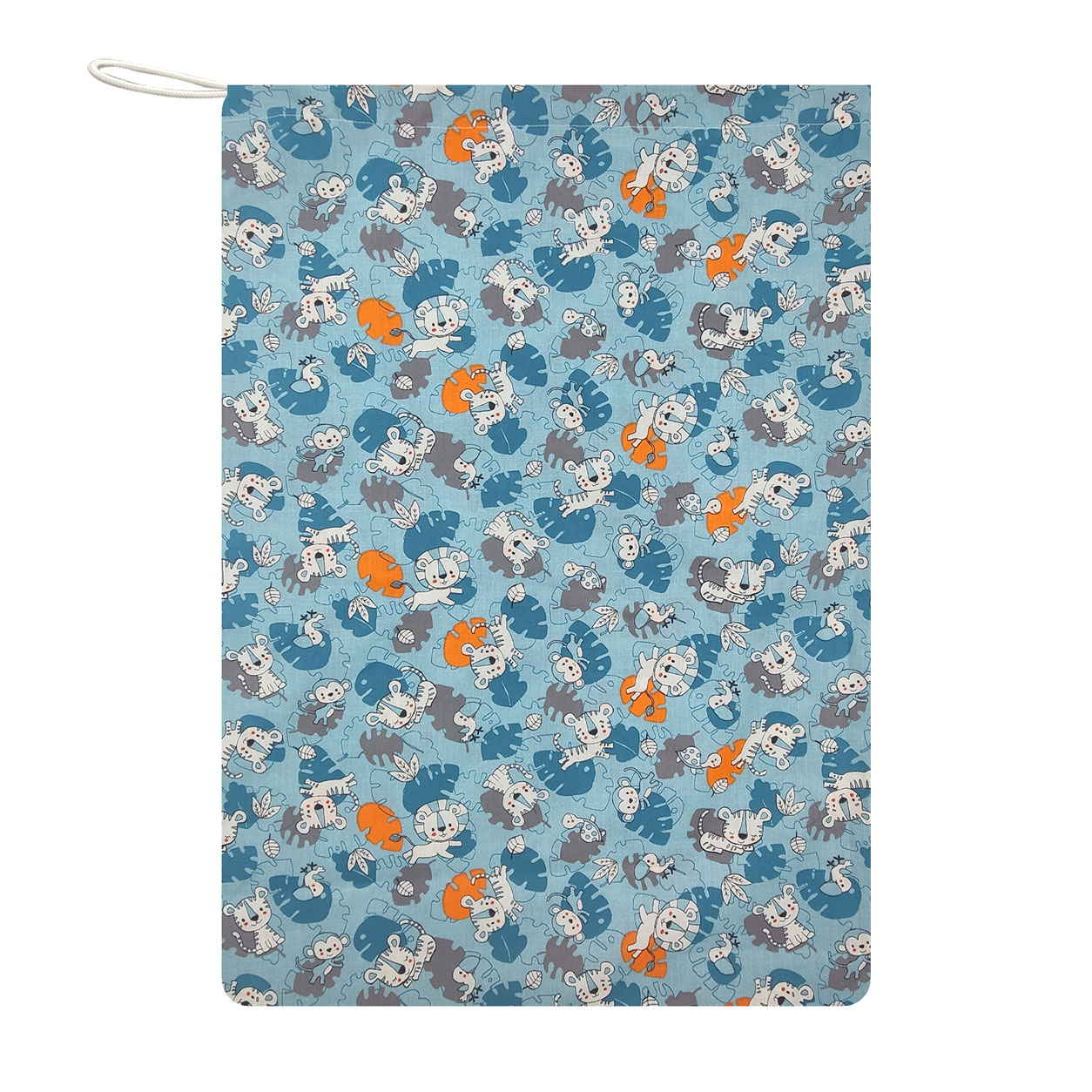 Sacchetto Asilo Leoncini Sfondo Azzurro | Panini Tessuti