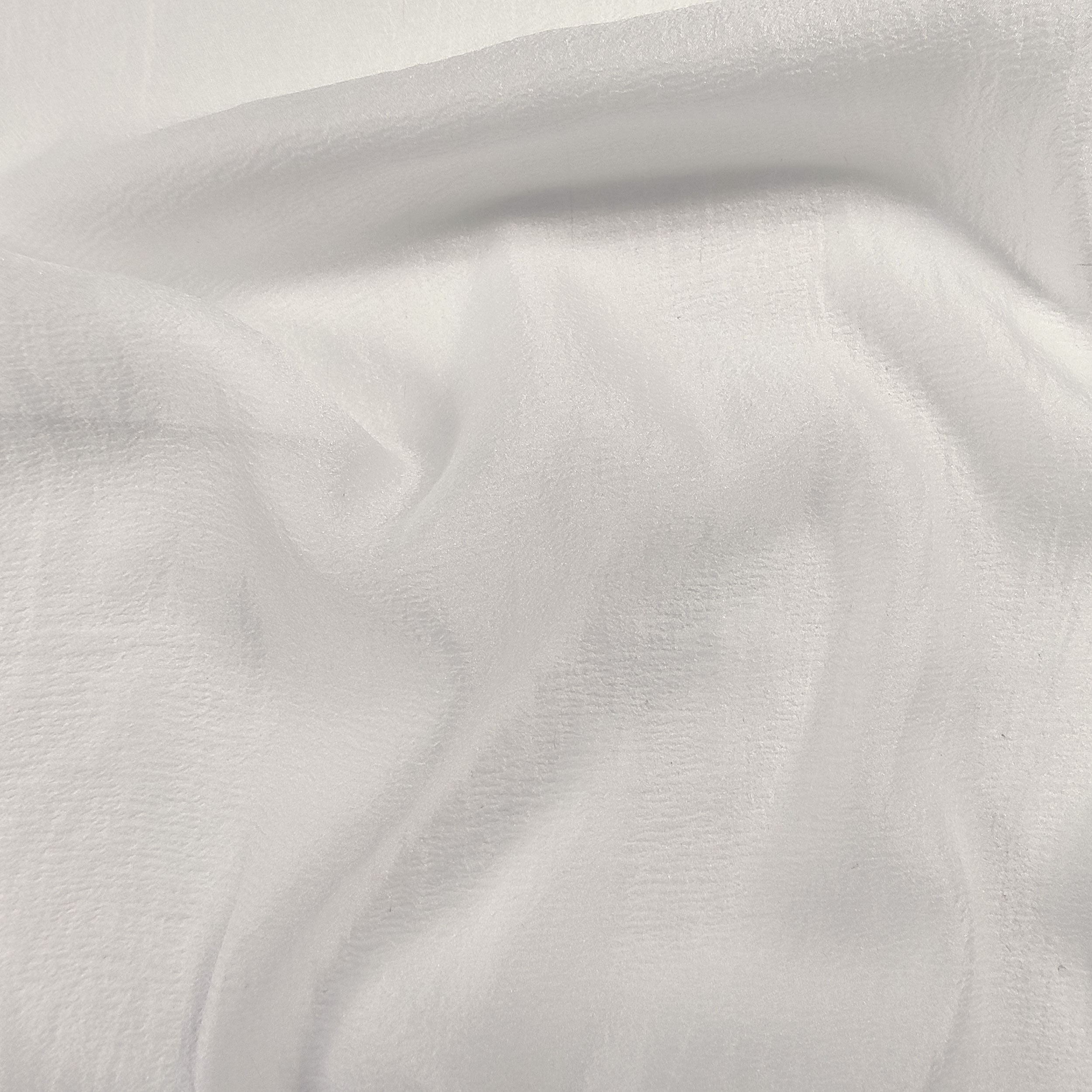 Organza Creponne Bianco per Abbigliamento