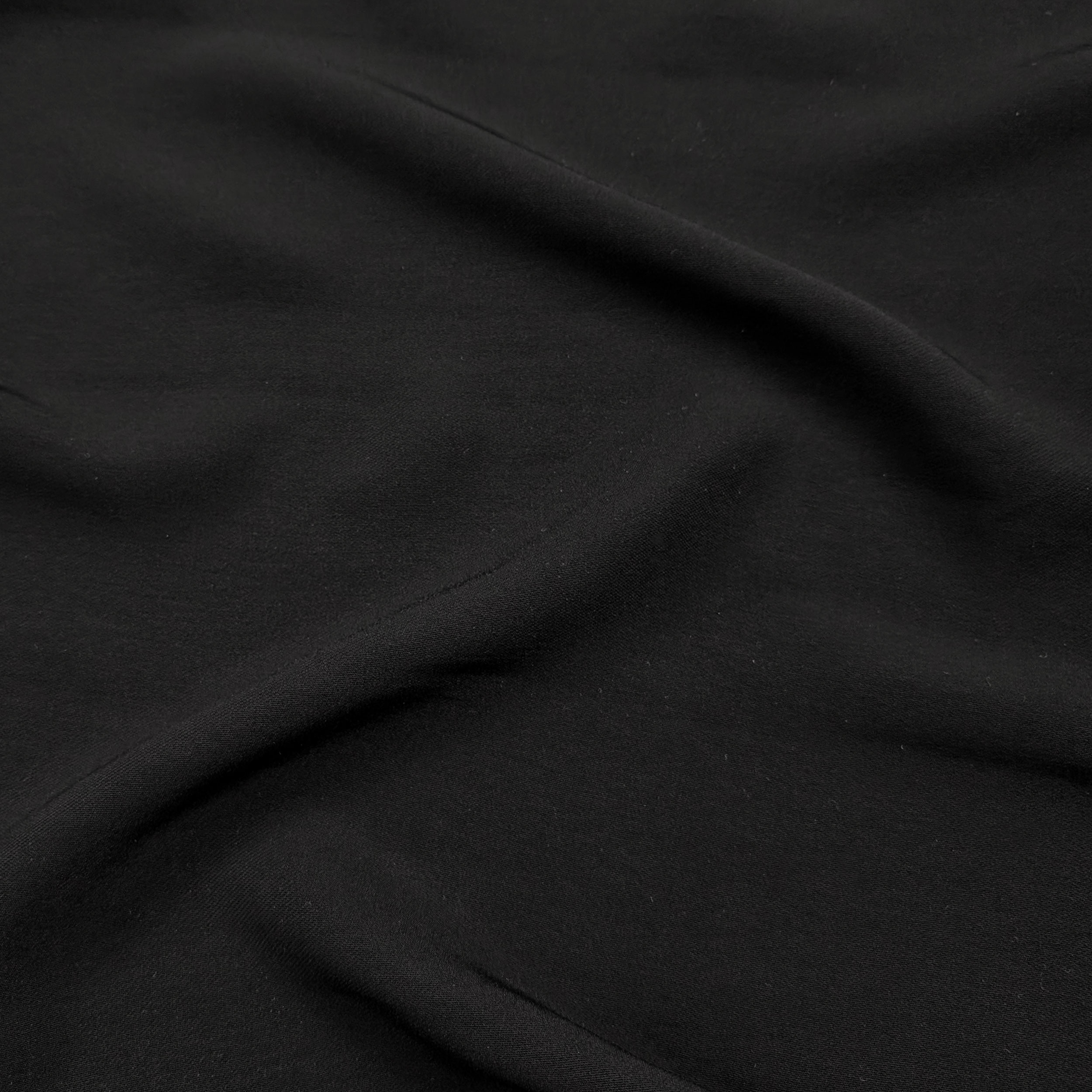 Doppio Crepe Viscosa Seta Nero | Panini