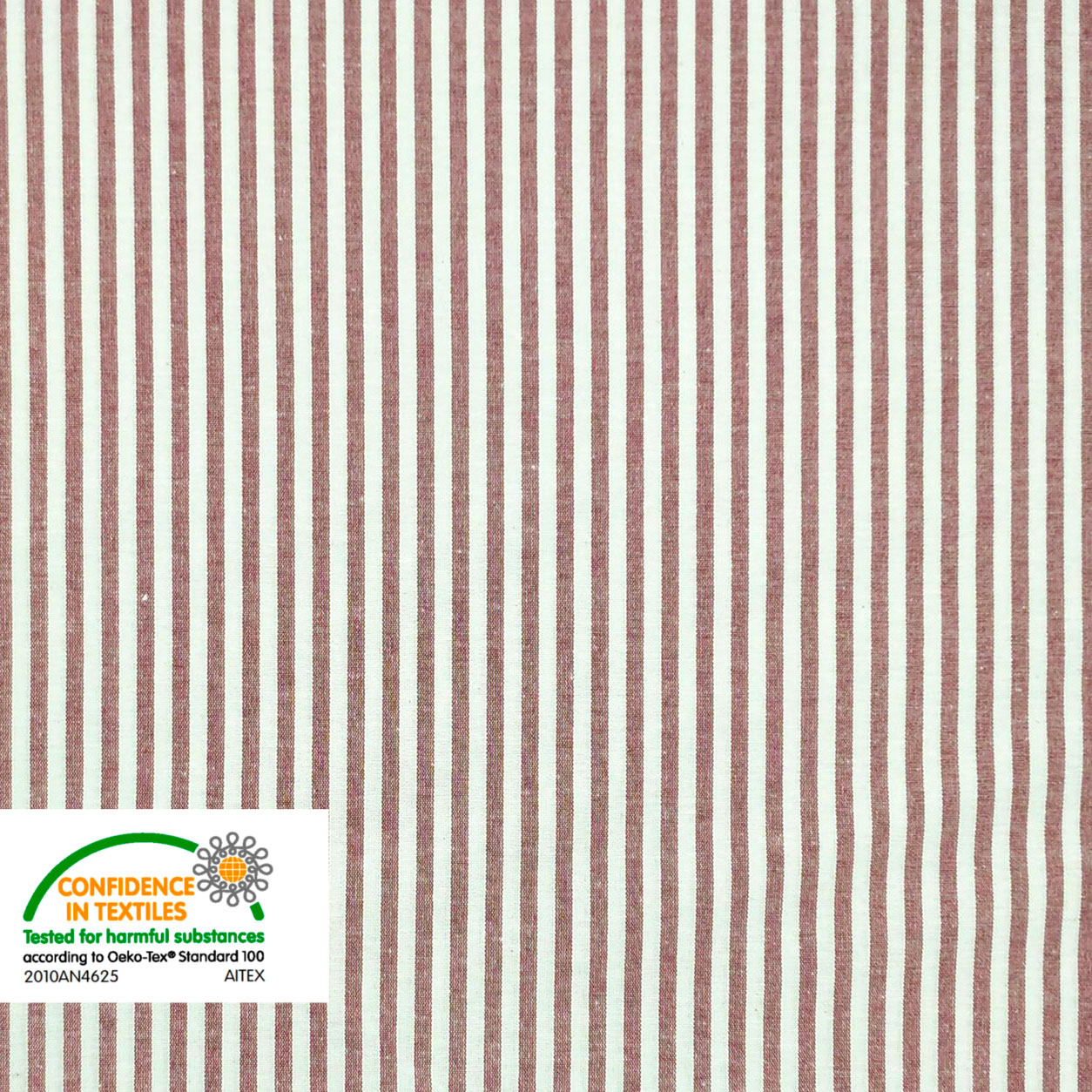 Tessuto Tinto in Filo Tovaglia a Righe Bordeaux