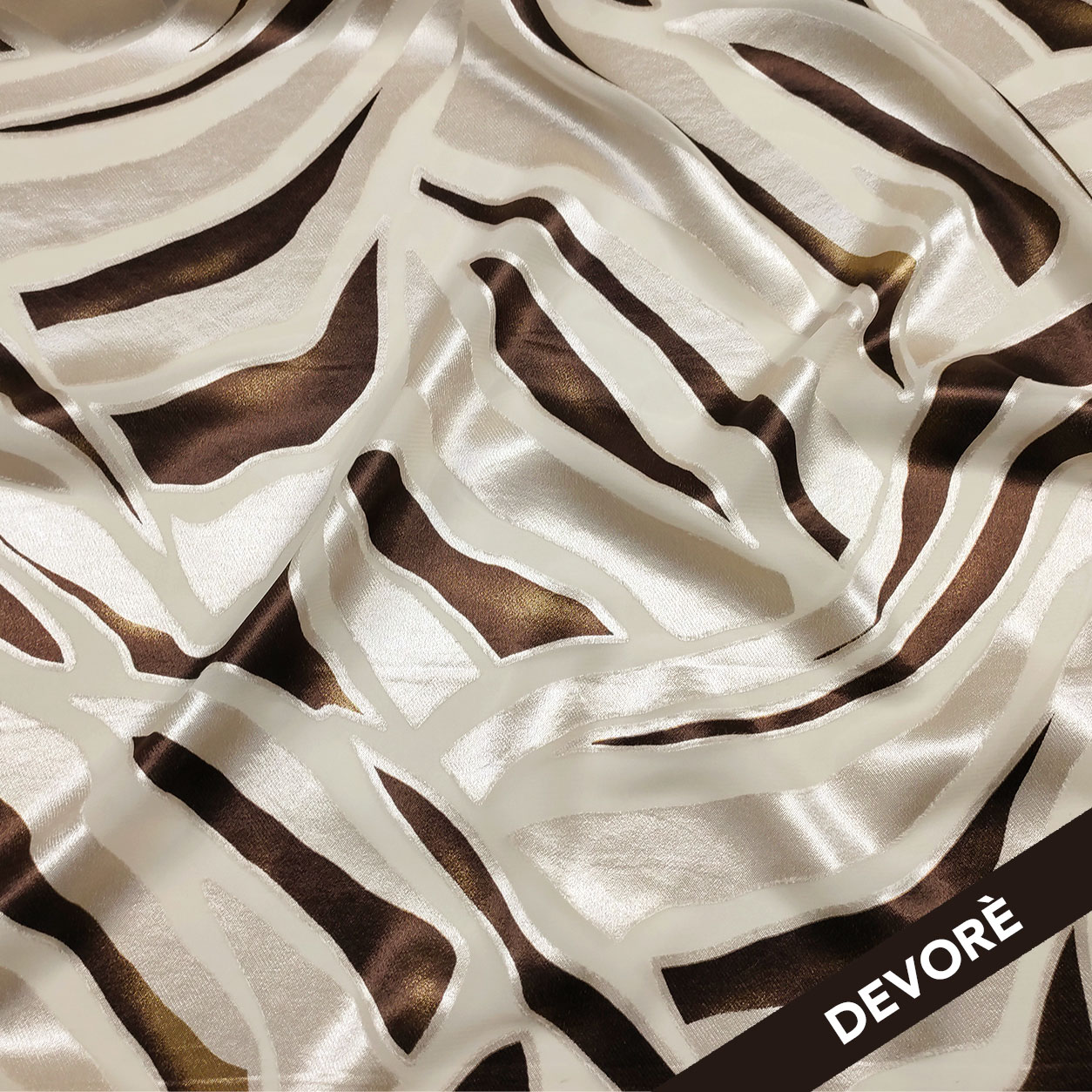 Devorè Alta Moda Foglie Beige e Marrone