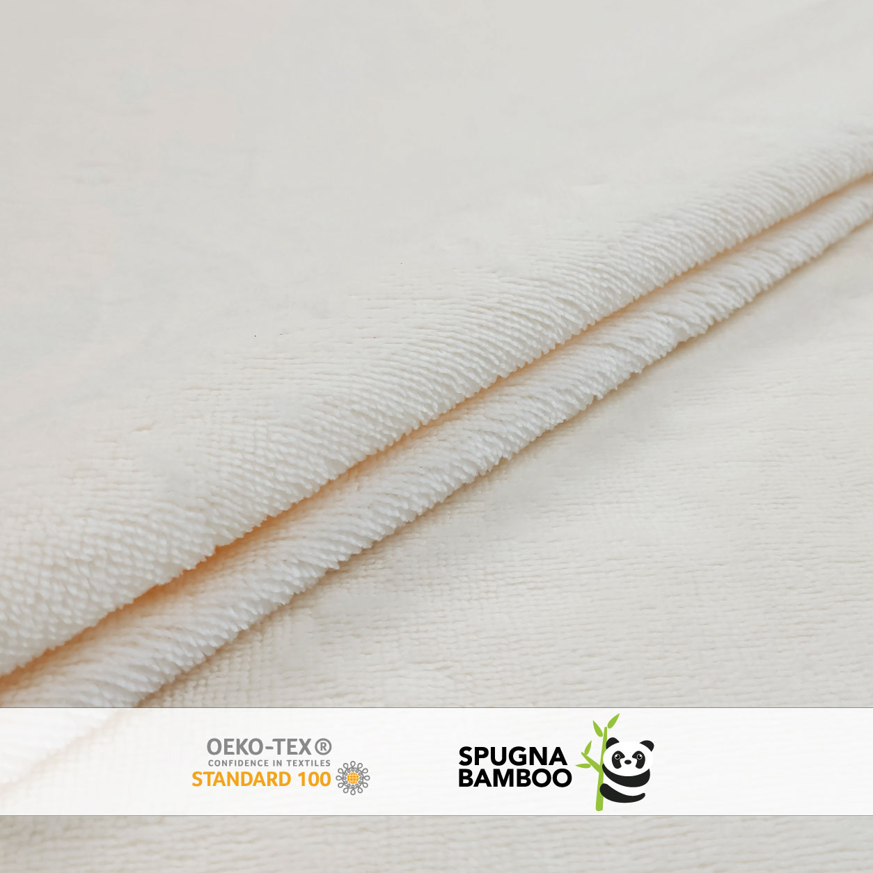 Tessuto Spugna Bamboo Avorio al Metro