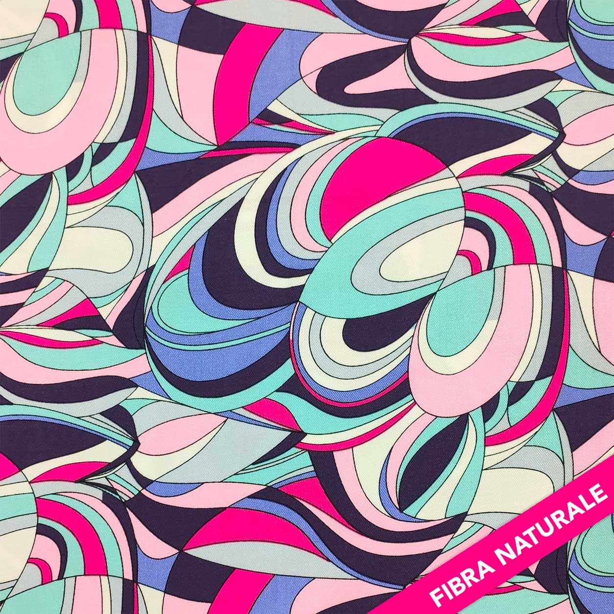 Viscosa Motivi Astratti Toni Toni Rosa | Panini