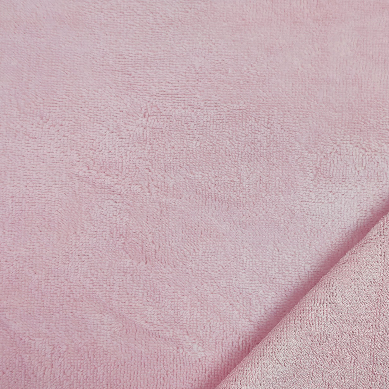 Tessuto in Spugna di Bamboo Rosa Baby