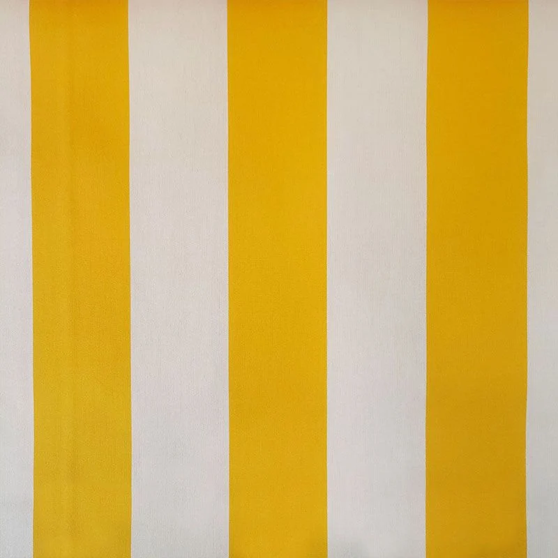 Ritaglio Tessuto Esterno da Sole a Righe Giallo 100x200 cm