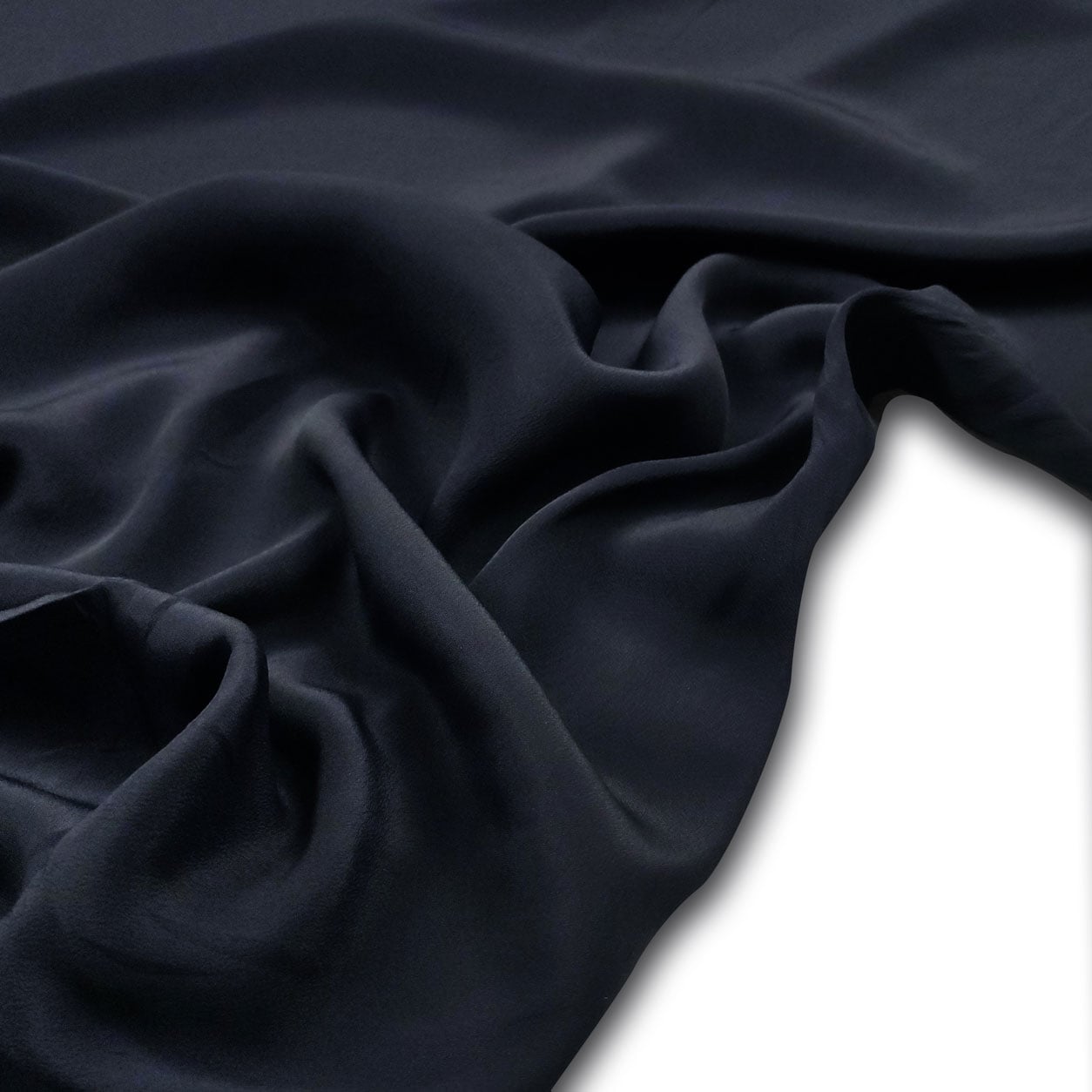 Ritaglio Crêpe in Misto Seta Blu Scuro 100x140 cm