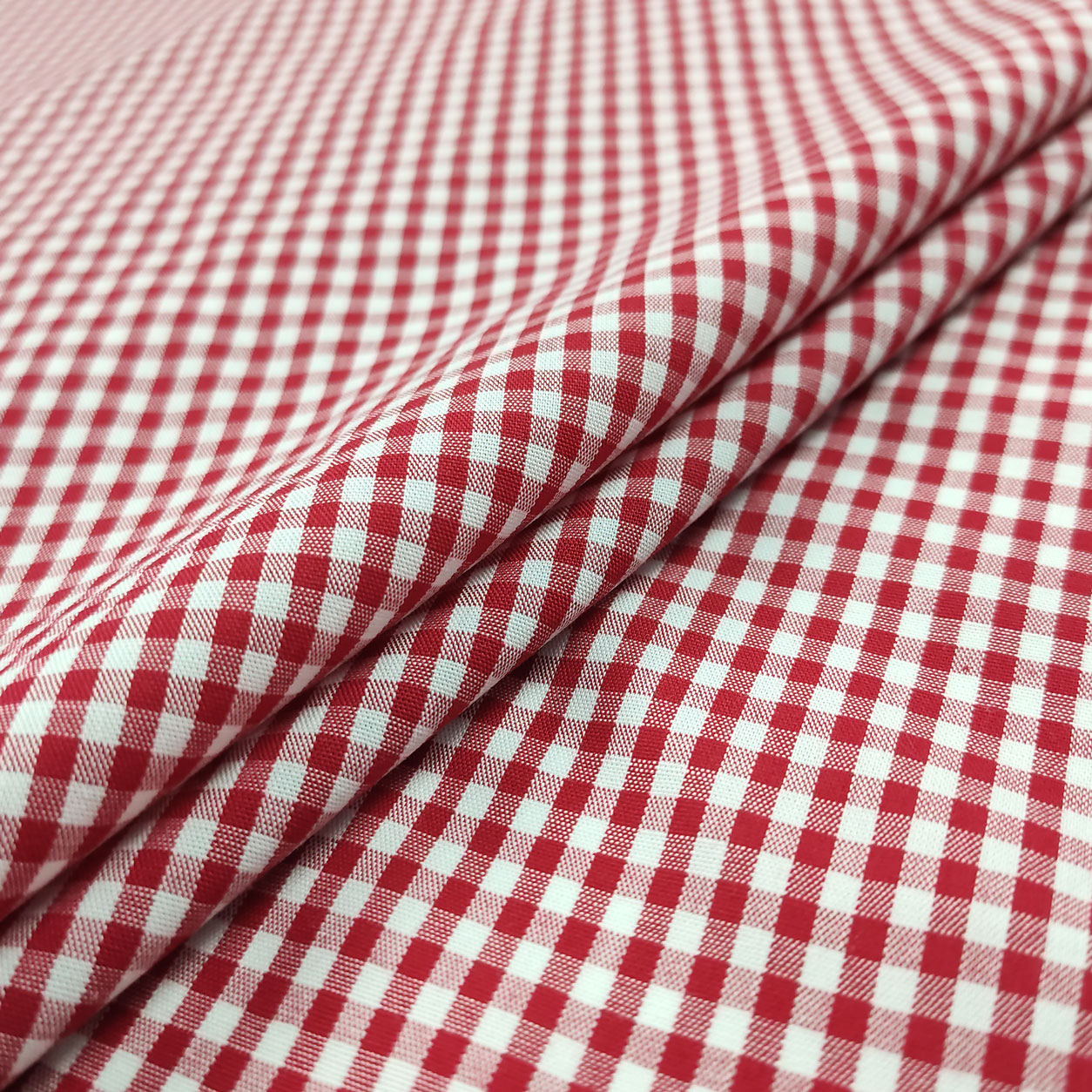 Tessuto Cotone Quadretto Medio Tinto in Filo Beige | Panini Tessuti