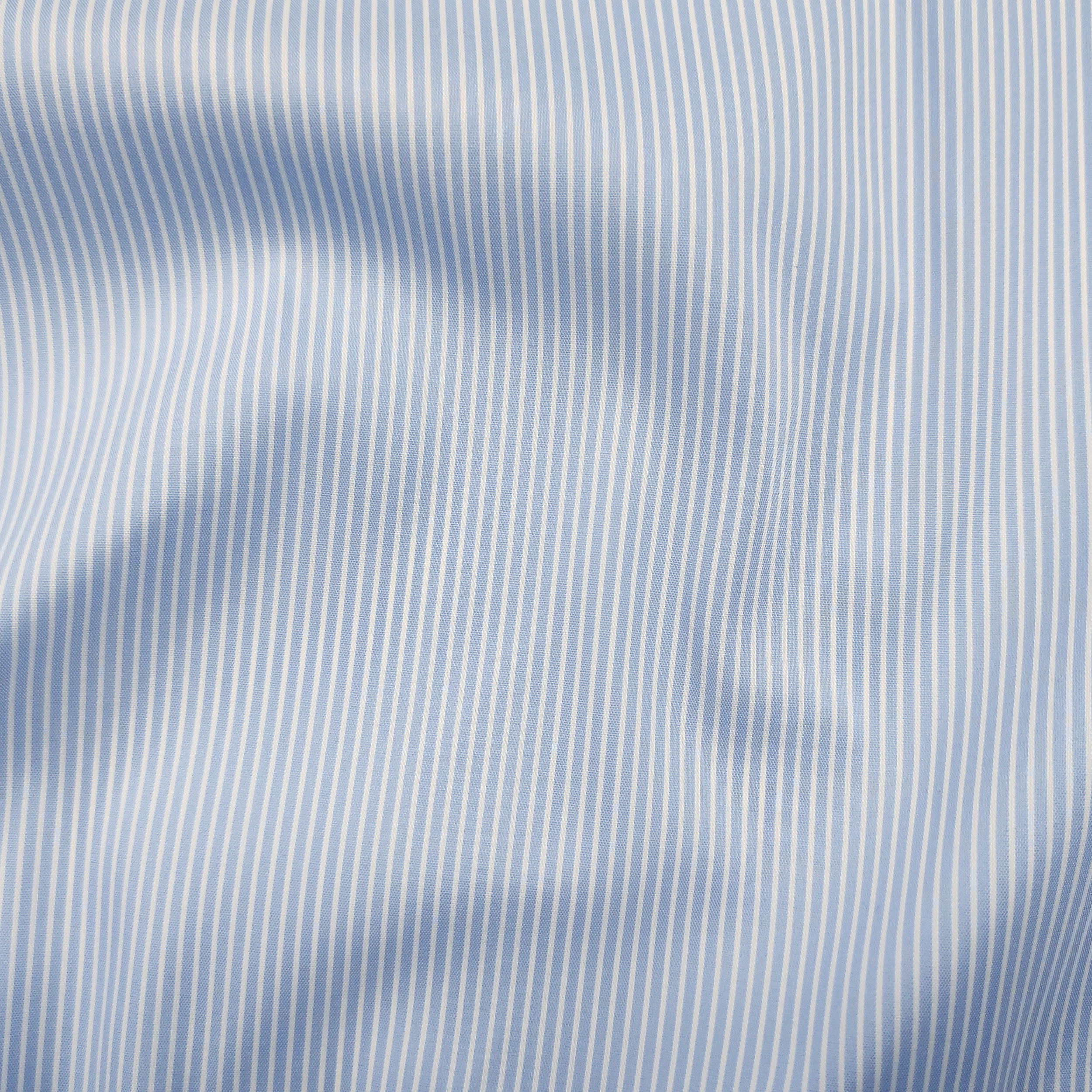 Camiceria Cotone Micro Righe Sfondo Azzurro