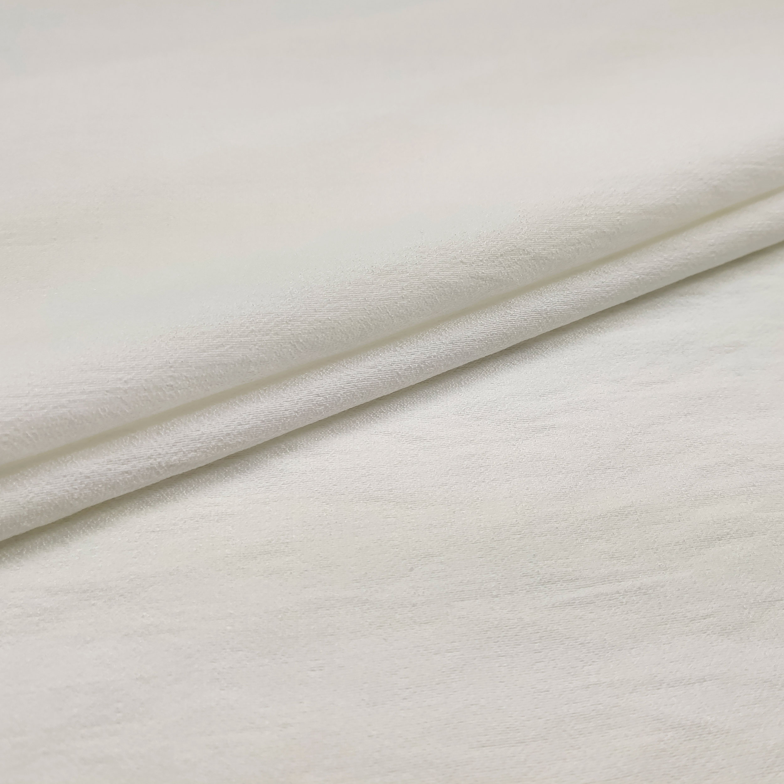 Tessuto Viscosa Crepe Natural Avorio
