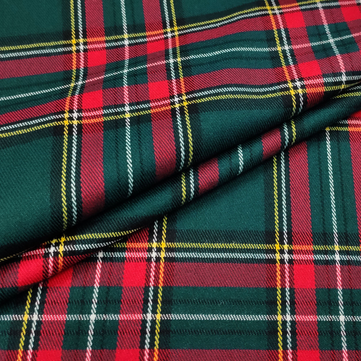 Tessuto Scozzese Classico Verde | Panini Tessuti