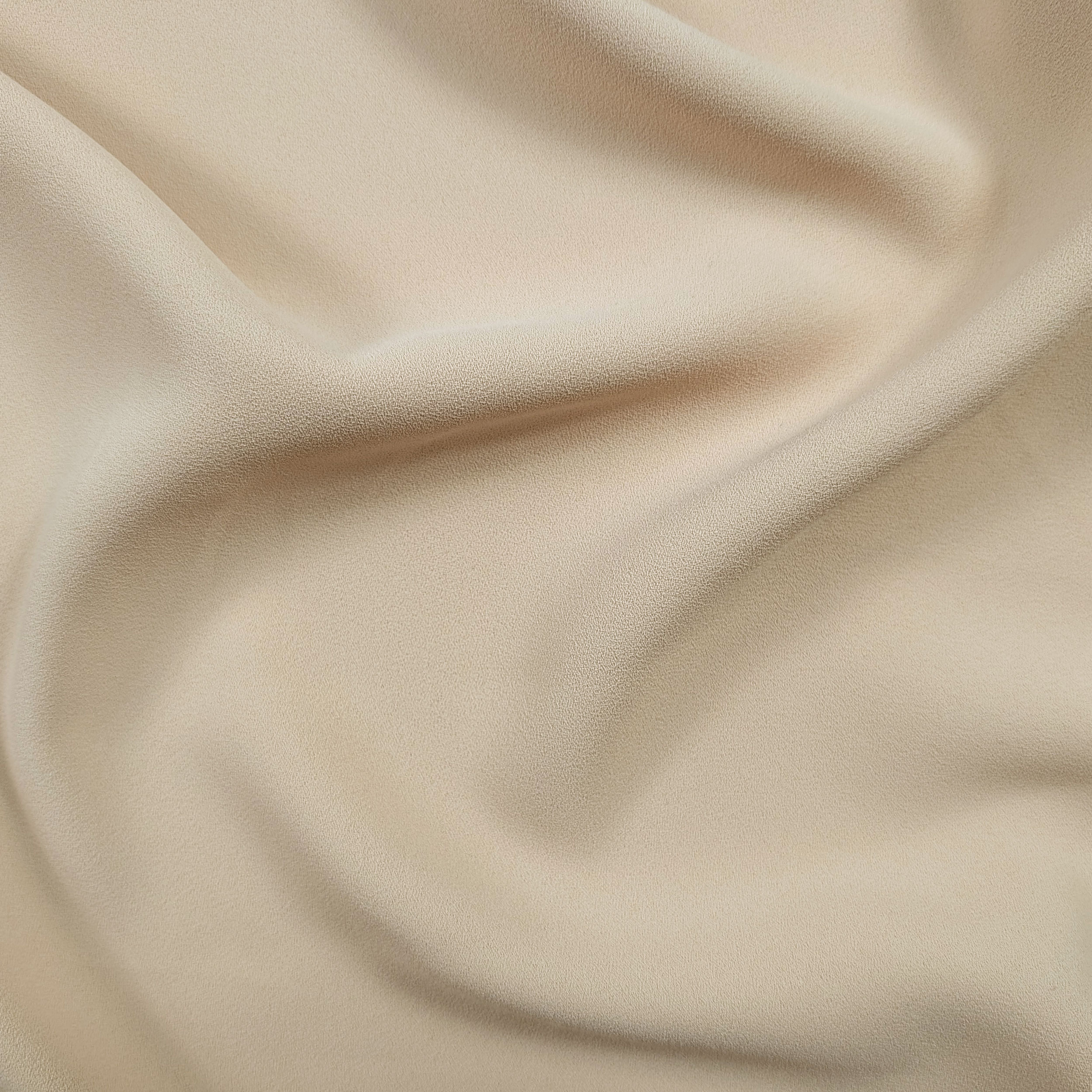 Tessuto Abbigliamento Cady Crepe Beige