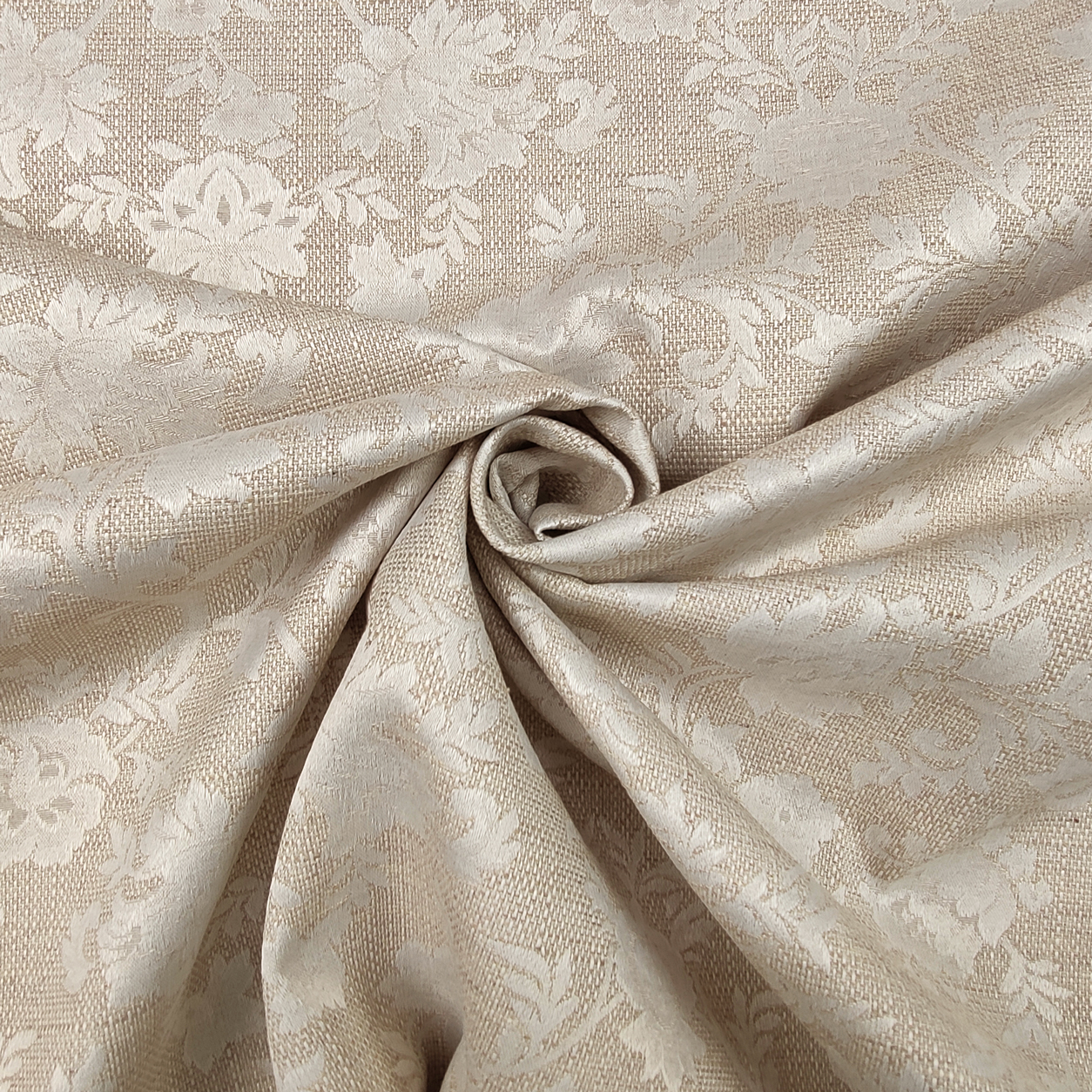 Tessuto Arredo Teflon Damascato Beige | Panini Tessuti Tendaggi