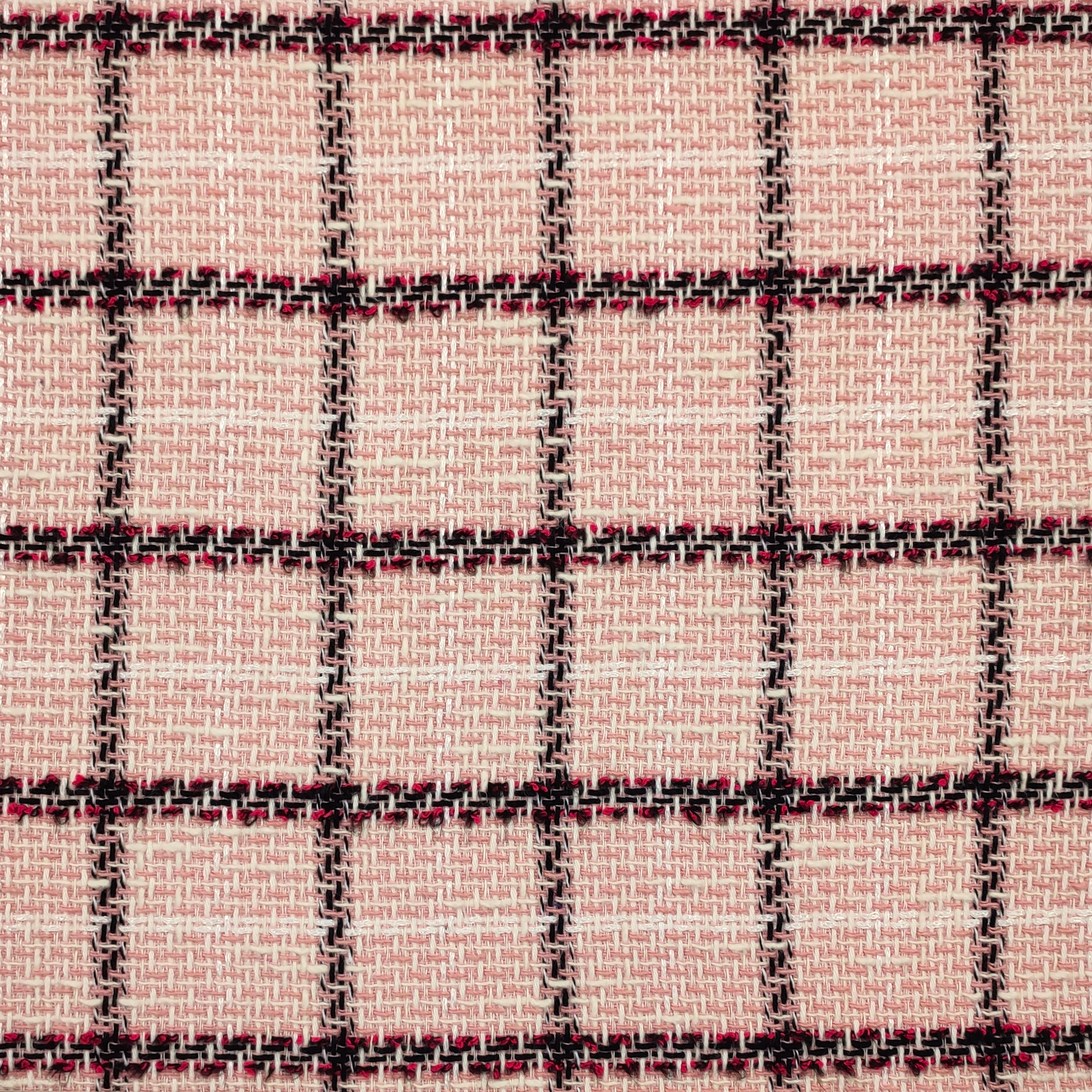 Tessuto Tweed Rettangoli Sfondo Rosa | Panini