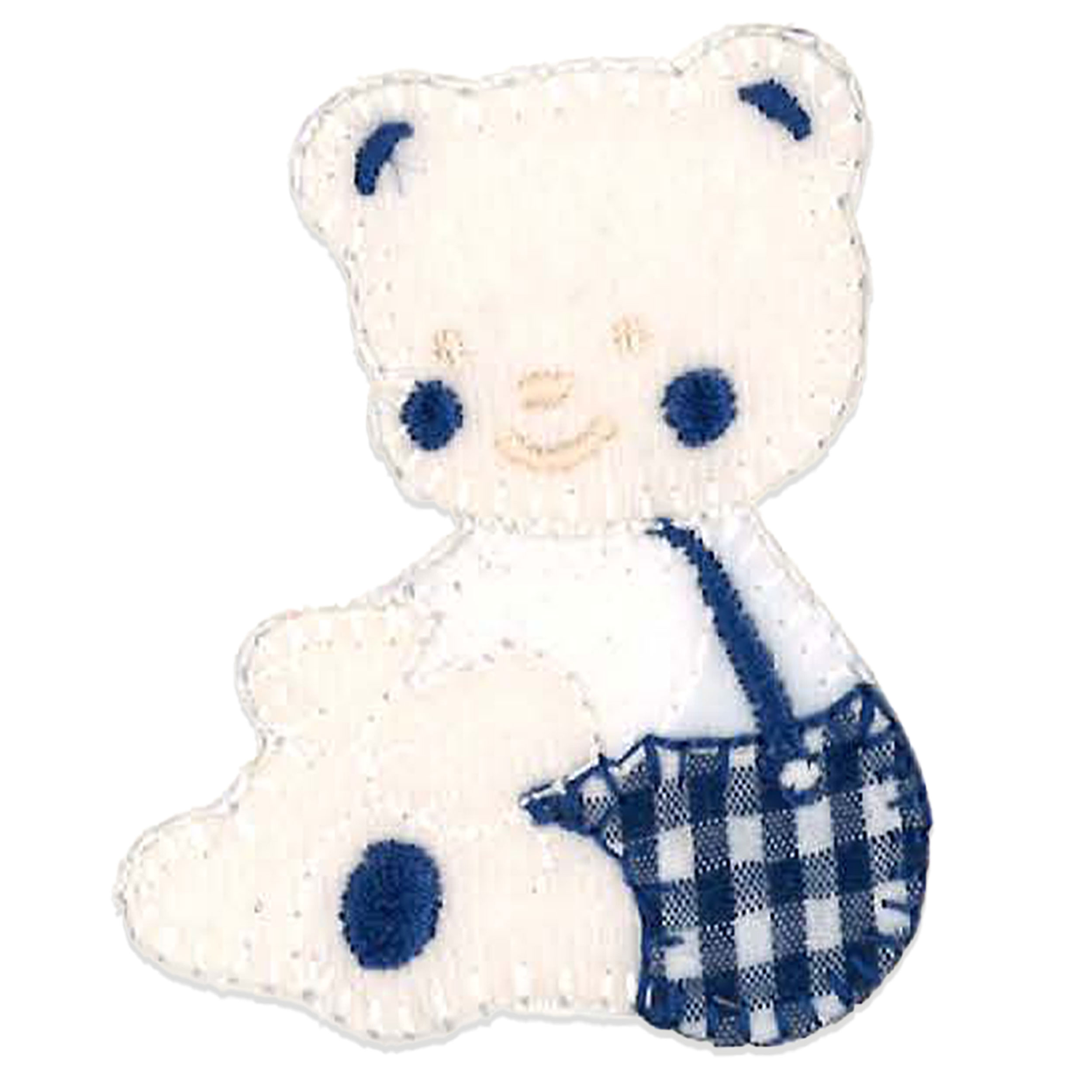 Patch Orsetto Grande con Salopette Blu