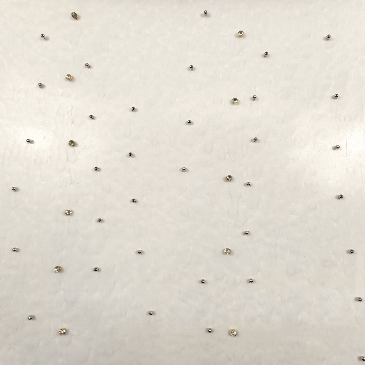 Tulle Bianco Latte Perle e Pietre | Panini