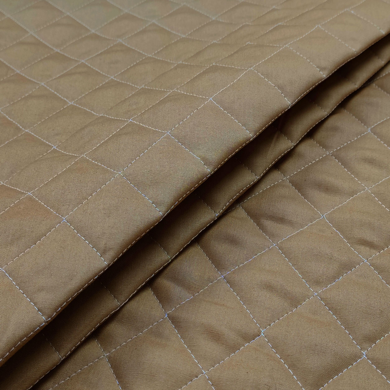 Tessuto Trapuntato Cotone Tinta Unita Beige | Panini