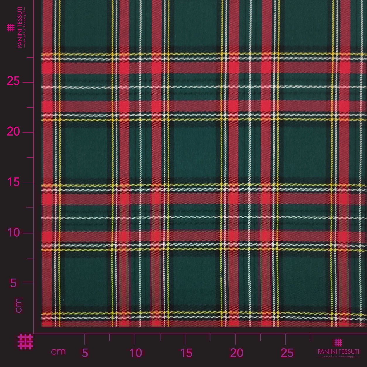 Tessuto Scozzese Classico Verde | Panini Tessuti